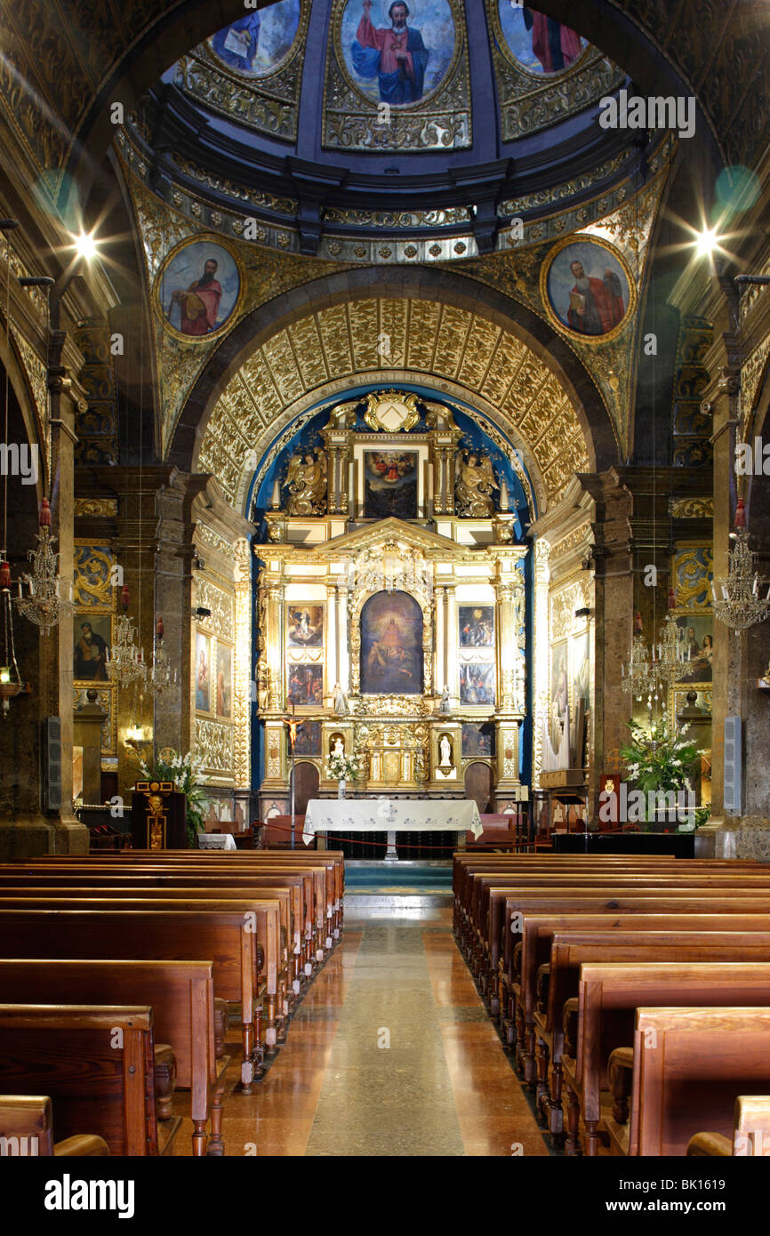 Interior of Lluc Monastery church, Mallorca, Spain Stock Photo - Alamy
