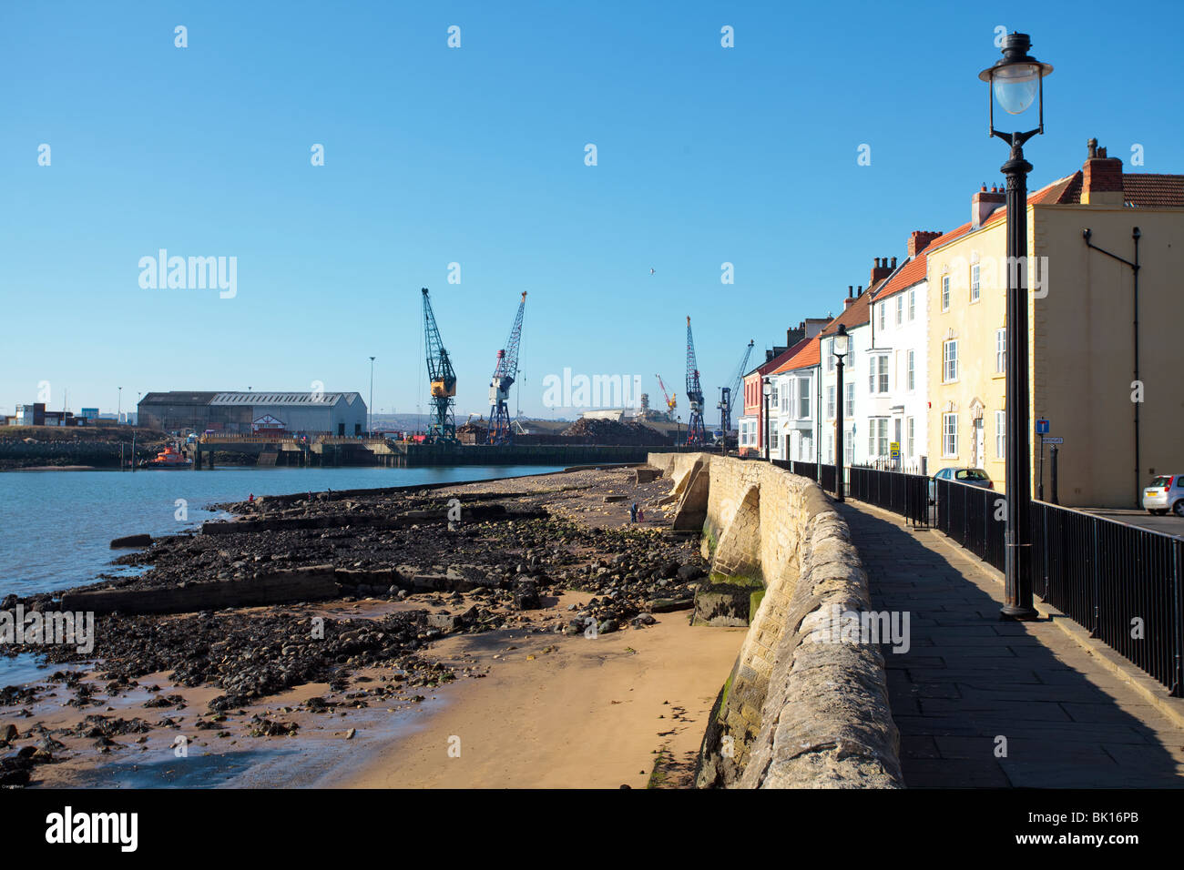 The beautiful Georgian terrace along the sea front at the harbour on ...