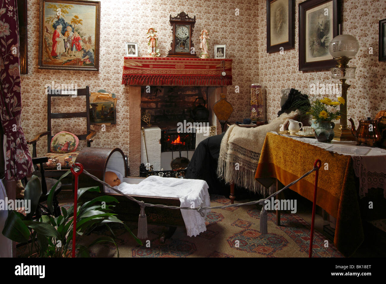 19th century cottage interior, Arran Heritage Museum, Brodick, Arran ...