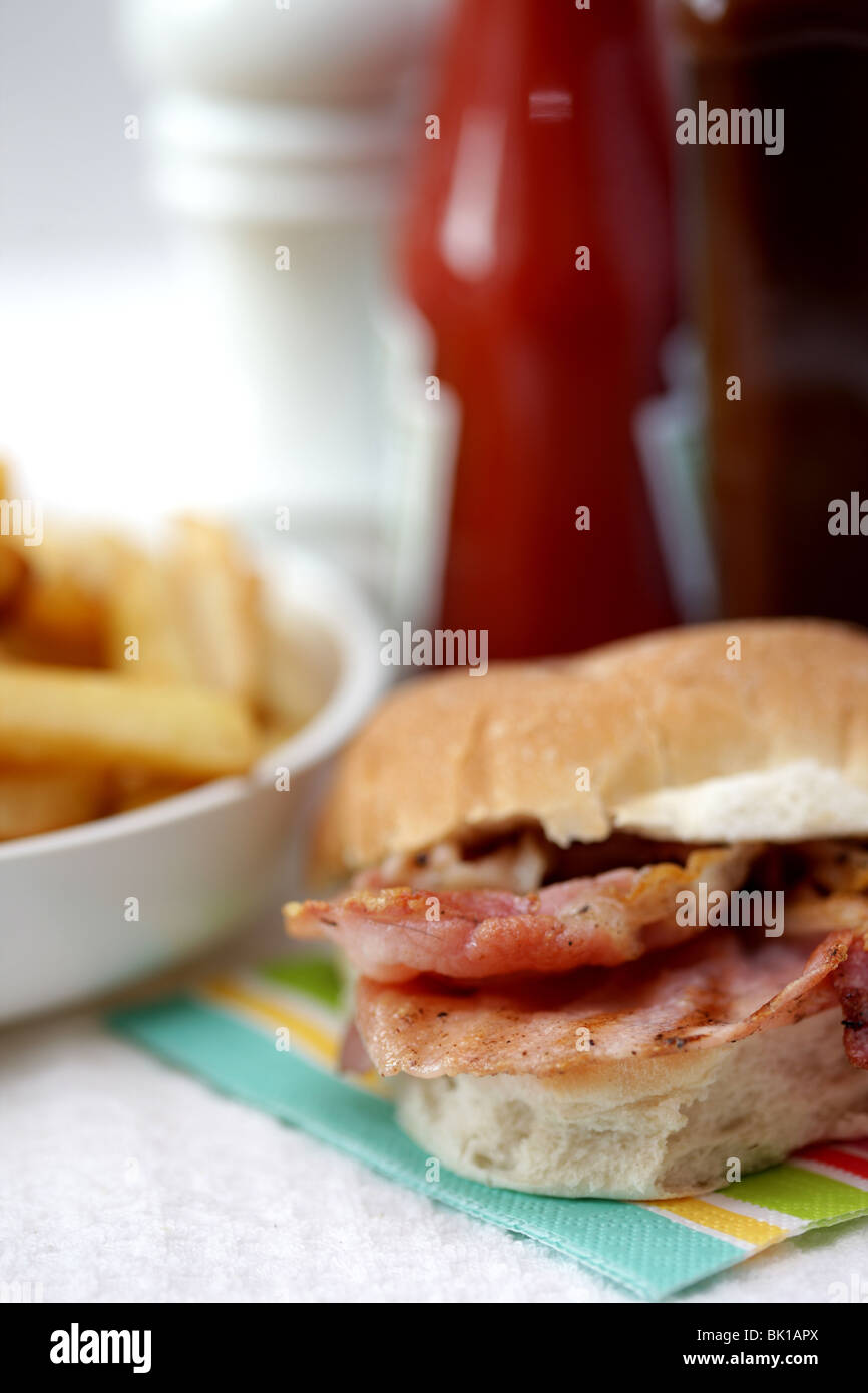 White bacon roll hi-res stock photography and images - Alamy