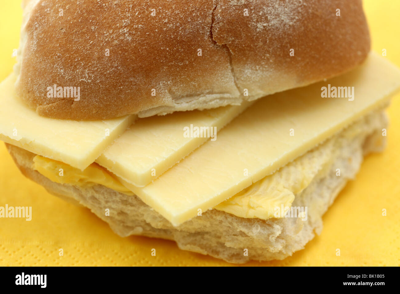 Bap cheddar cheese food roll soft white hi-res stock photography and ...
