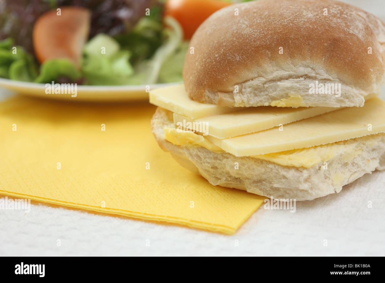 Bap cheddar cheese food roll soft white hi-res stock photography and ...