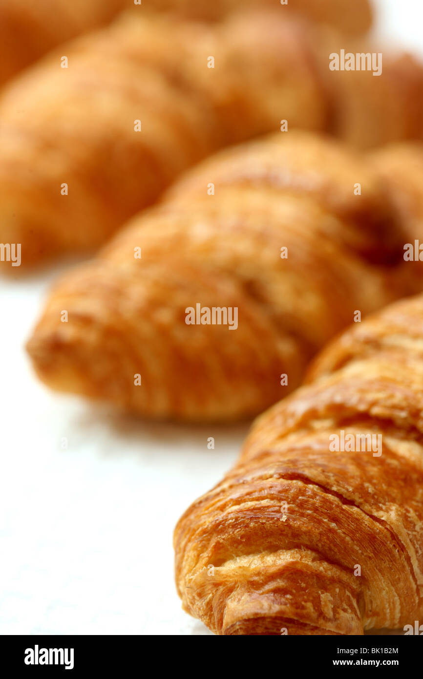 Freshly Baked Golden Brown Breakfast Croissants, With No People ...