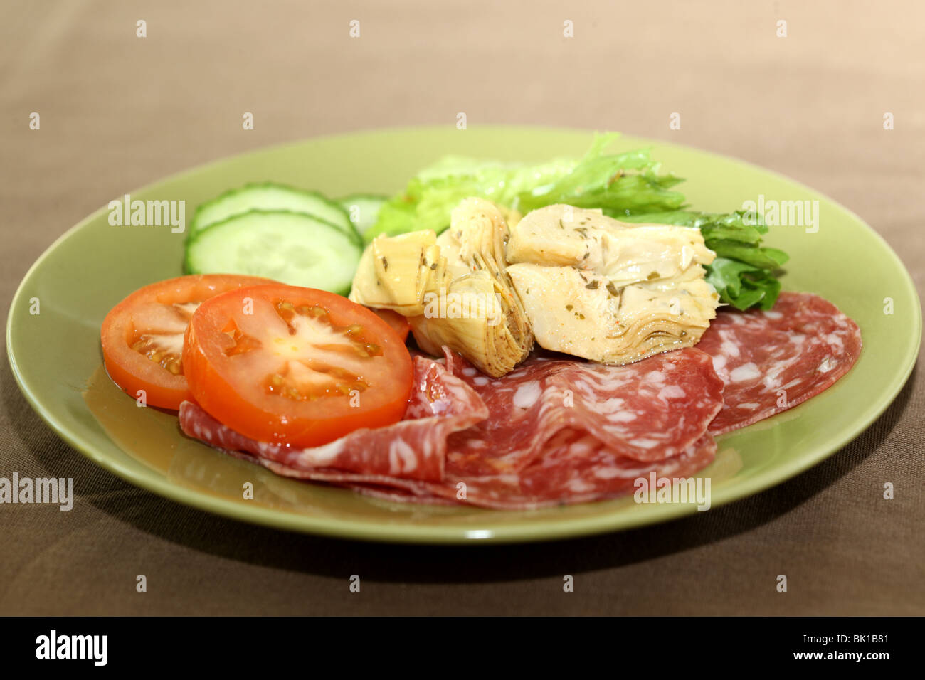 Cold Meat with Antipasto Stock Photo - Alamy