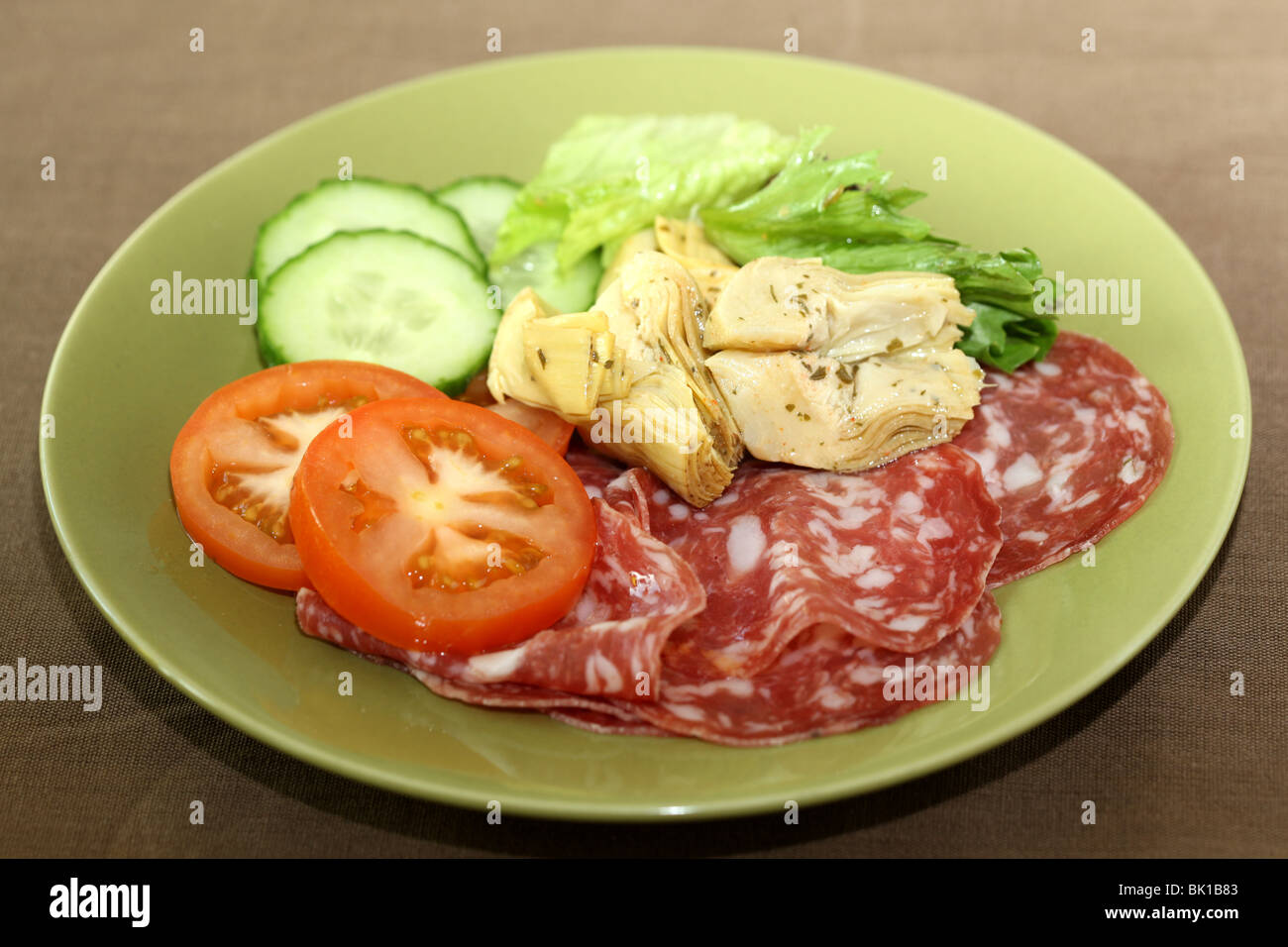 Cold Meat with Antipasto Stock Photo - Alamy