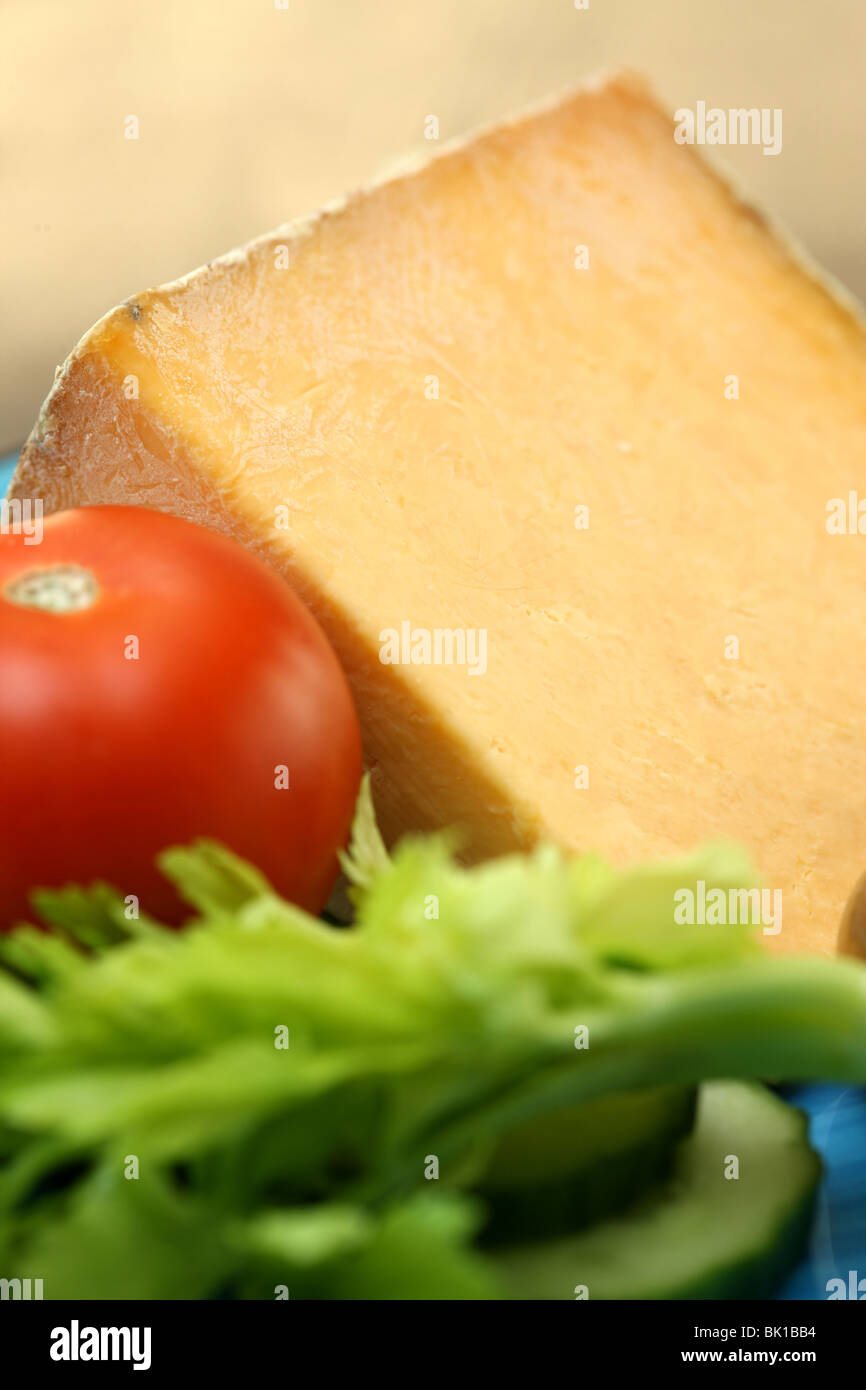 Cheshire Cheese Ploughmans Lunch Plate Stock Photo - Alamy