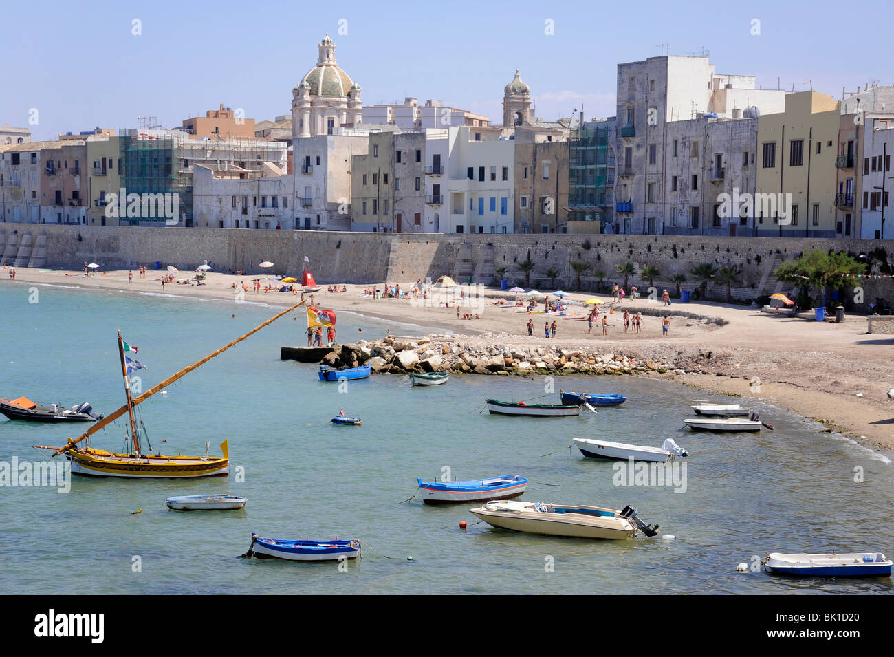 Trapani (Sicily), view of Old Town Stock Photo - Alamy