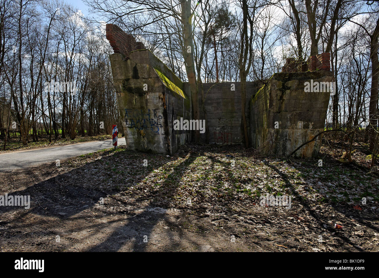 Remains of a highway bridge of the approx 1938 planned Reichsautobahn ...