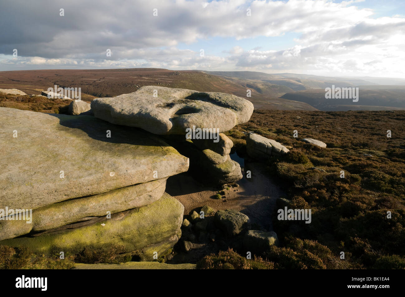 Upper Derwent Valley from the Horse Stones, Howden Moors, Peak District ...