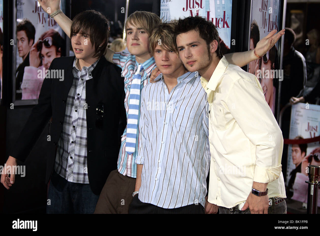 MCFLY JUST MY LUCK PREMIERE WESTWOOD LOS ANGELES USA 09 May 2006 Stock Photo - Alamy