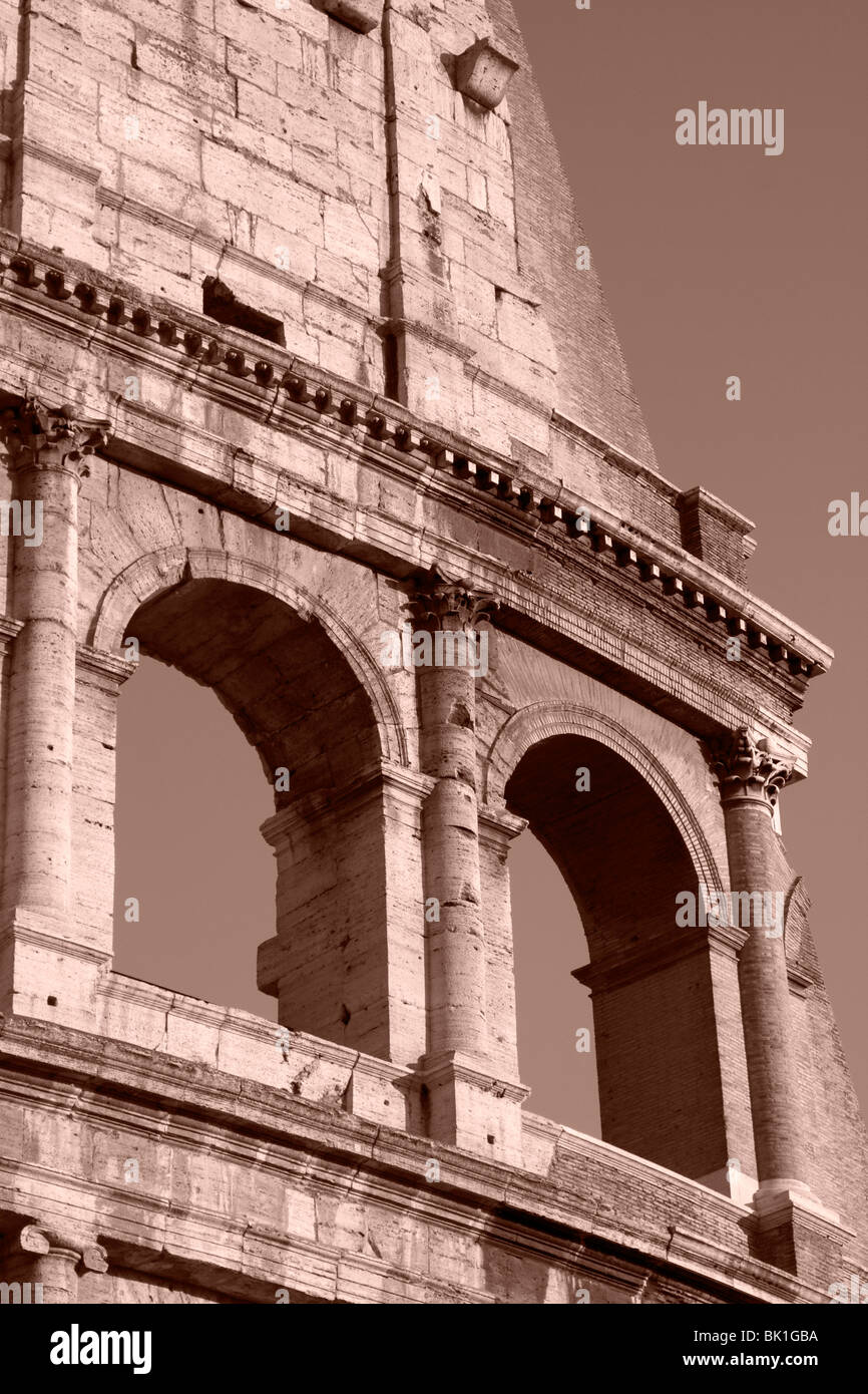 Colosseum. Rome, Italy. Details of a front arch window Stock Photo - Alamy