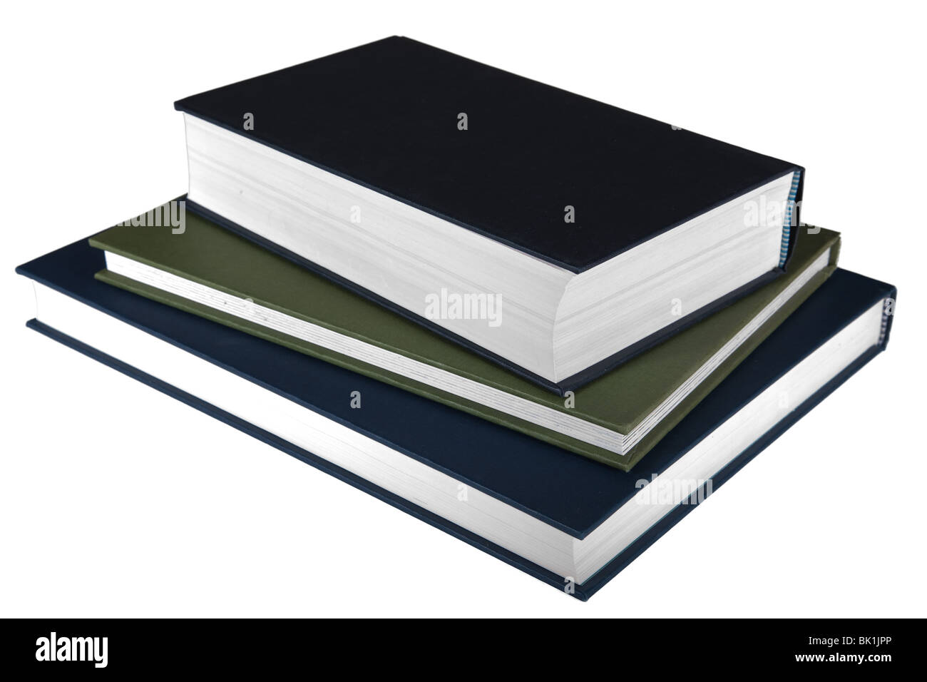 Three books isolated on a white background Stock Photo - Alamy