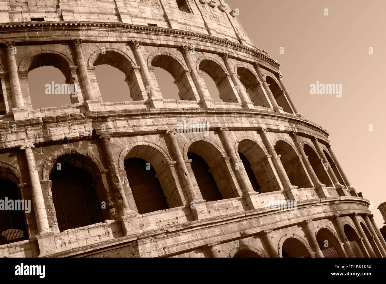 Colosseum. Rome, Italy. Details of a front arch windows Stock Photo - Alamy