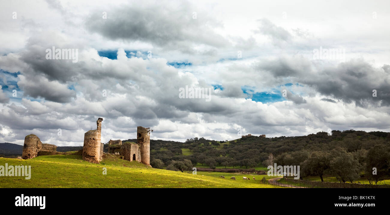 Castle of Towers in panoramic view Stock Photo - Alamy