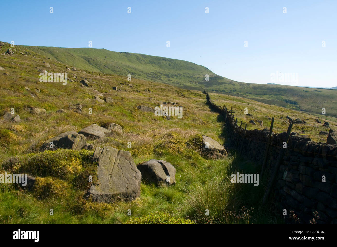 The Kinder Scout plateau, near Hayfield, Peak District, Derbyshire ...