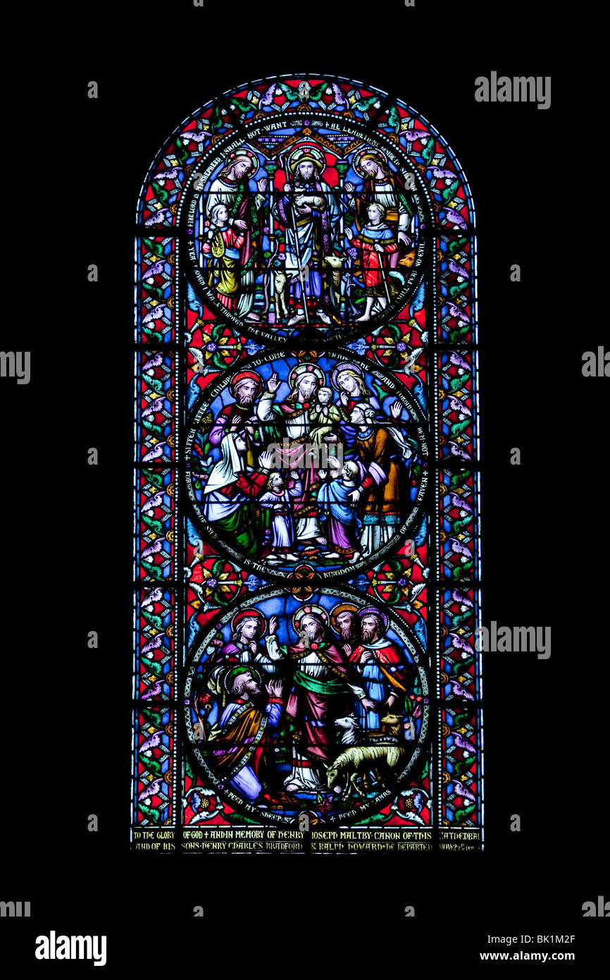 Stained glass window durham cathedral hi-res stock photography and ...