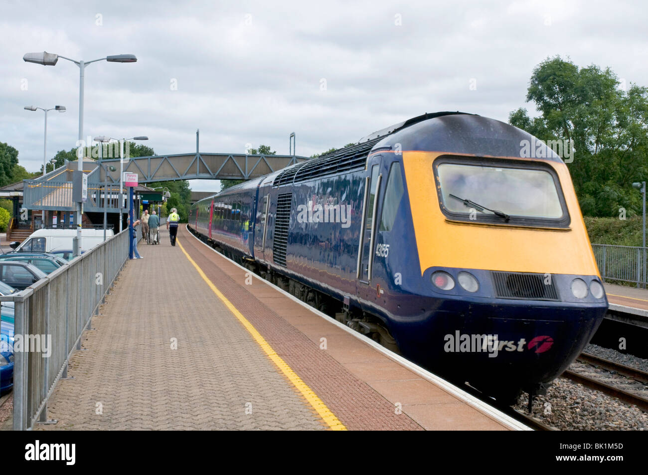 First Great Western train at Tiverton Parkway, Devon Stock Photo - Alamy