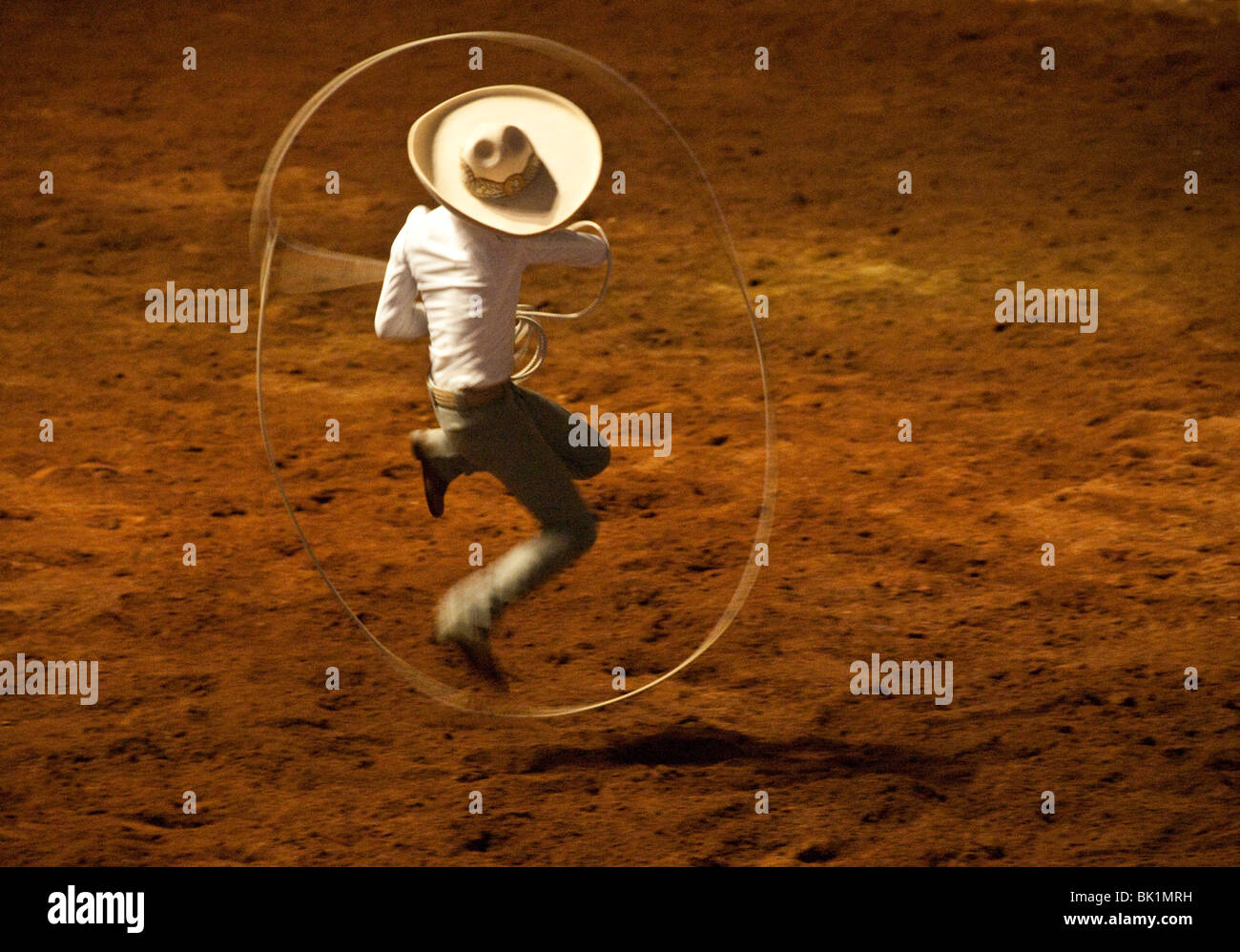 Guadalajara, Mexico, Charro (Cowboy) Trick Roper performing at the ...