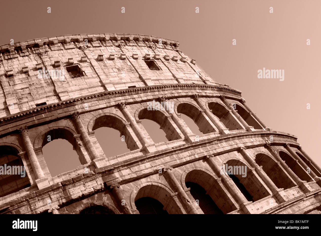 Colosseum. Rome, Italy. Details of a front arch windows Stock Photo - Alamy