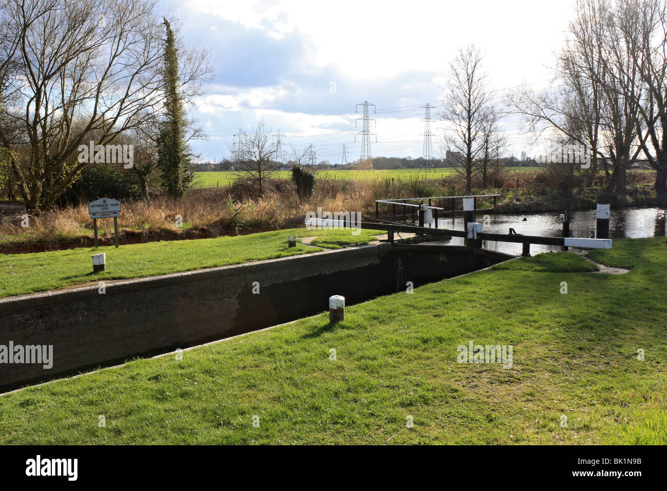 Town lock on the River Wey Navigation, Canal and River system, at ...