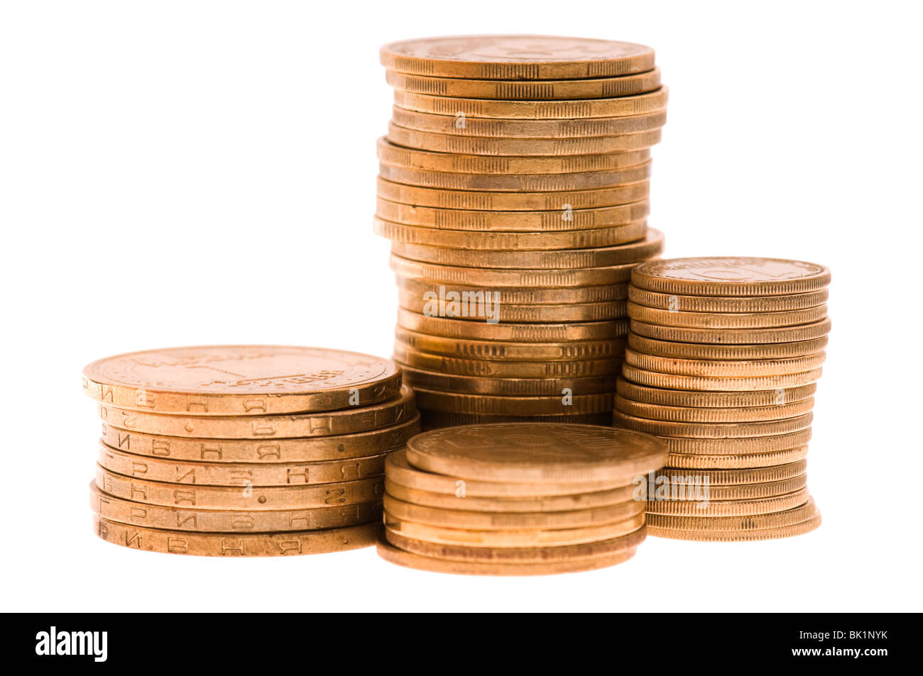 Isolated image euro coins hi-res stock photography and images - Alamy