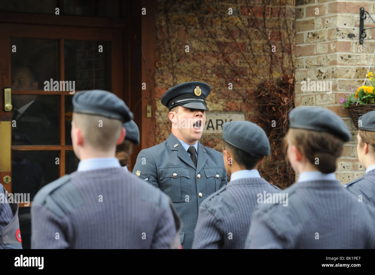 RAF Cadets being given orders Stock Photo - Alamy