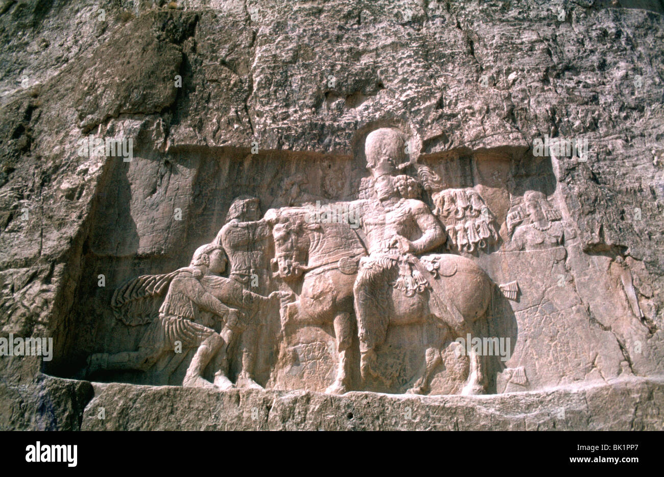 Relief of Shapur I, Naqsh-i-Rustam, Iran Stock Photo - Alamy