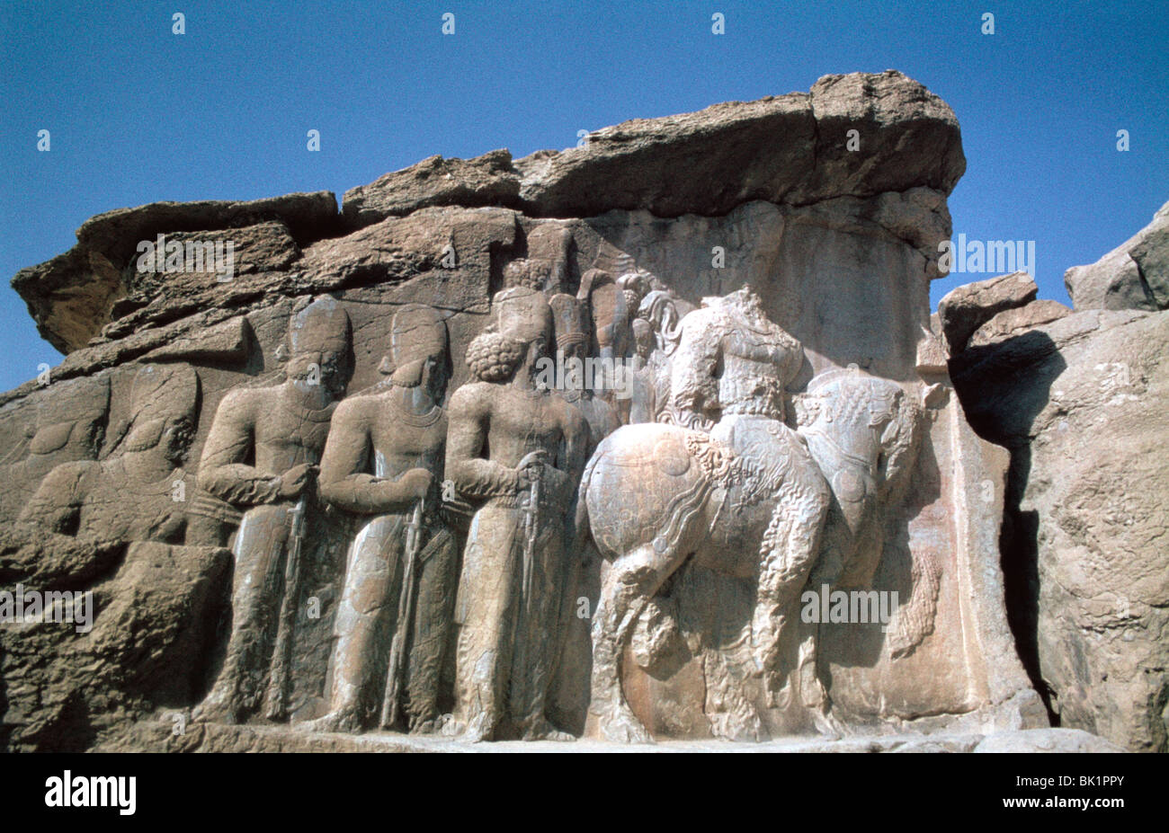 Relief of Shapur I, Naqsh-i-Rustam, Iran Stock Photo - Alamy
