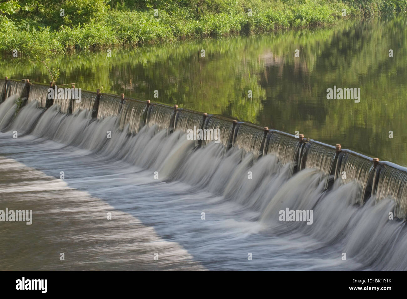 A low waterfall at Trap Pond State Park in Laurel, Delaware Stock Photo ...
