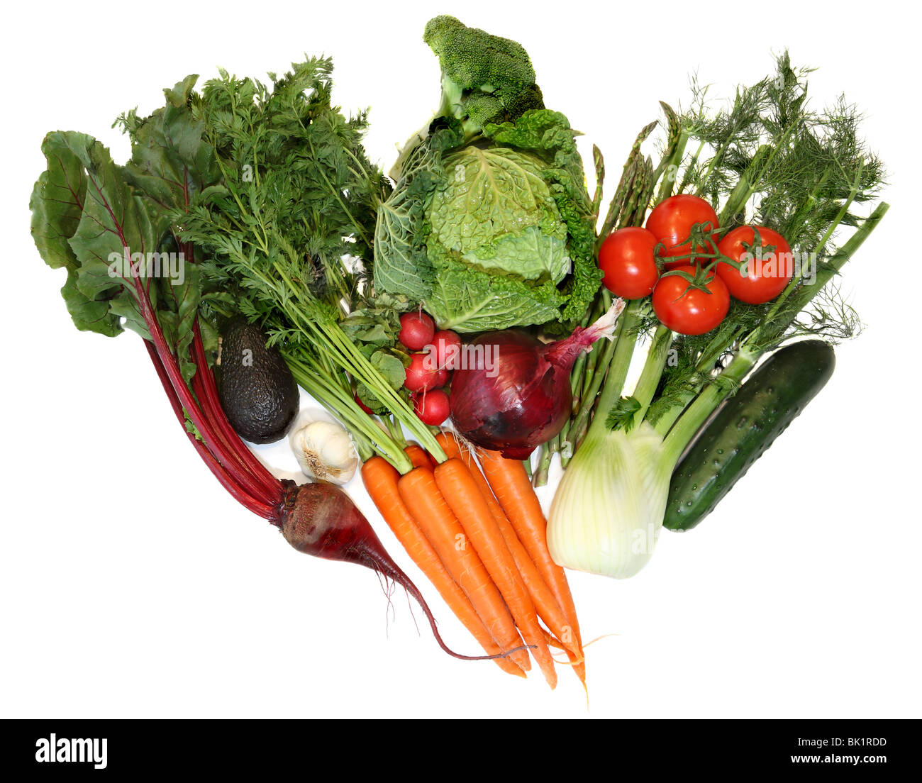 Group of fresh organic vegetables on white background Stock Photo - Alamy