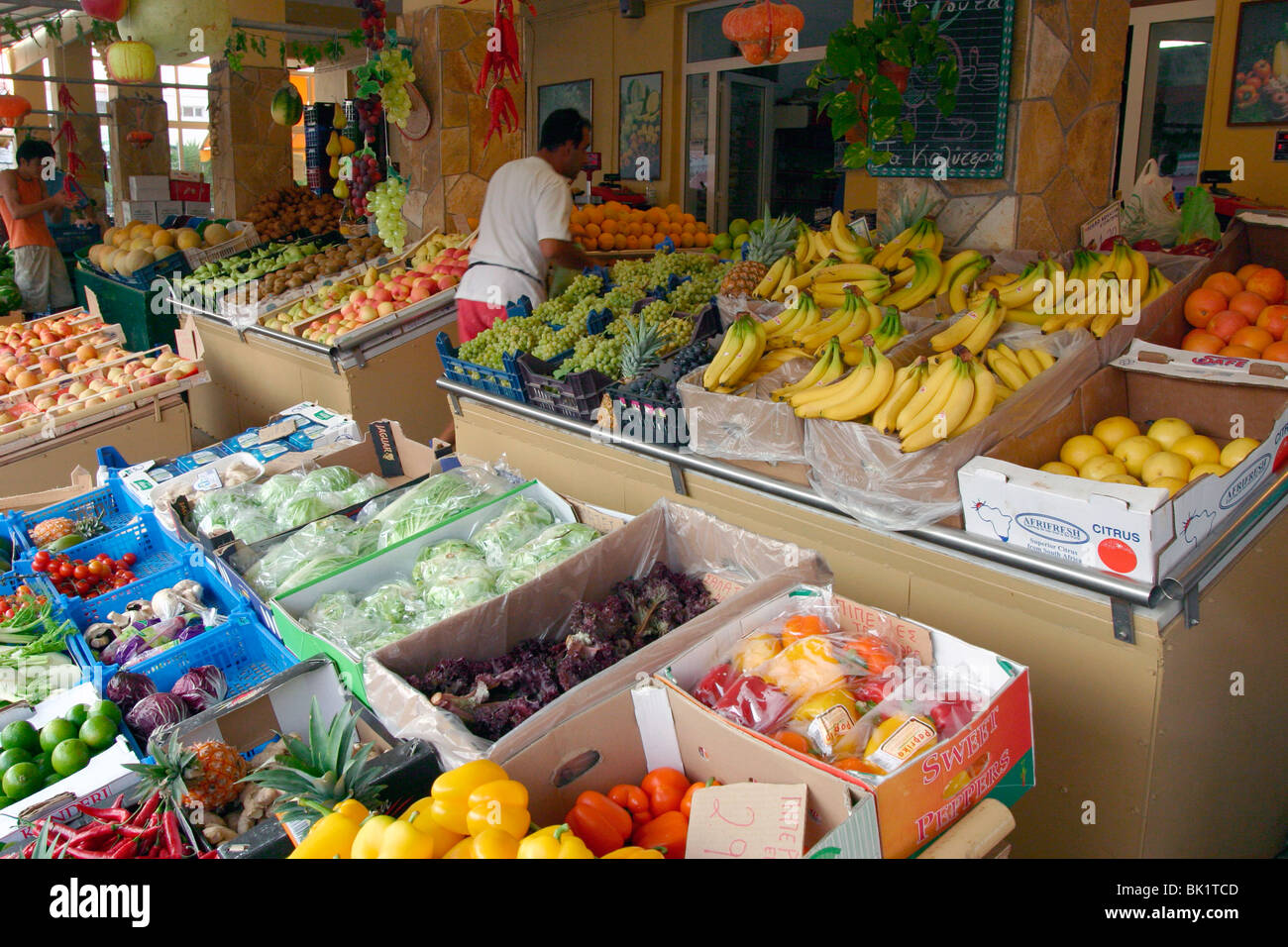 Fruit and vagetable stall, Argostoli, Kefalonia, Greece Stock Photo - Alamy