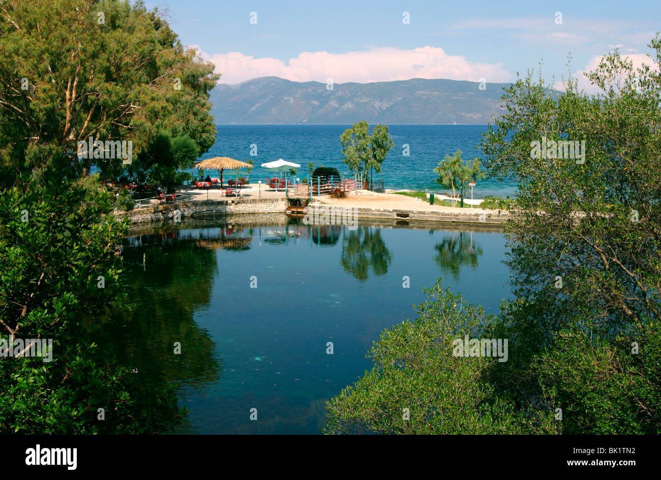 Karavomilos Lake, Kefalonia, Greece Stock Photo - Alamy