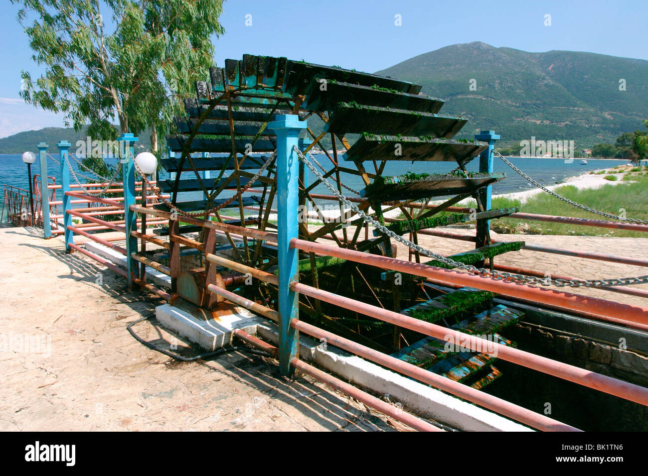Water wheel, Karavomilos Lake, Kefalonia, Greece Stock Photo - Alamy