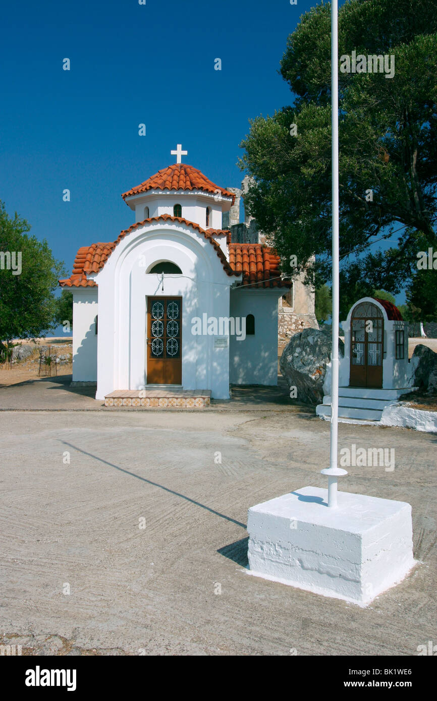 Monastery of Agrilion Church, Kefalonia, Greece Stock Photo - Alamy