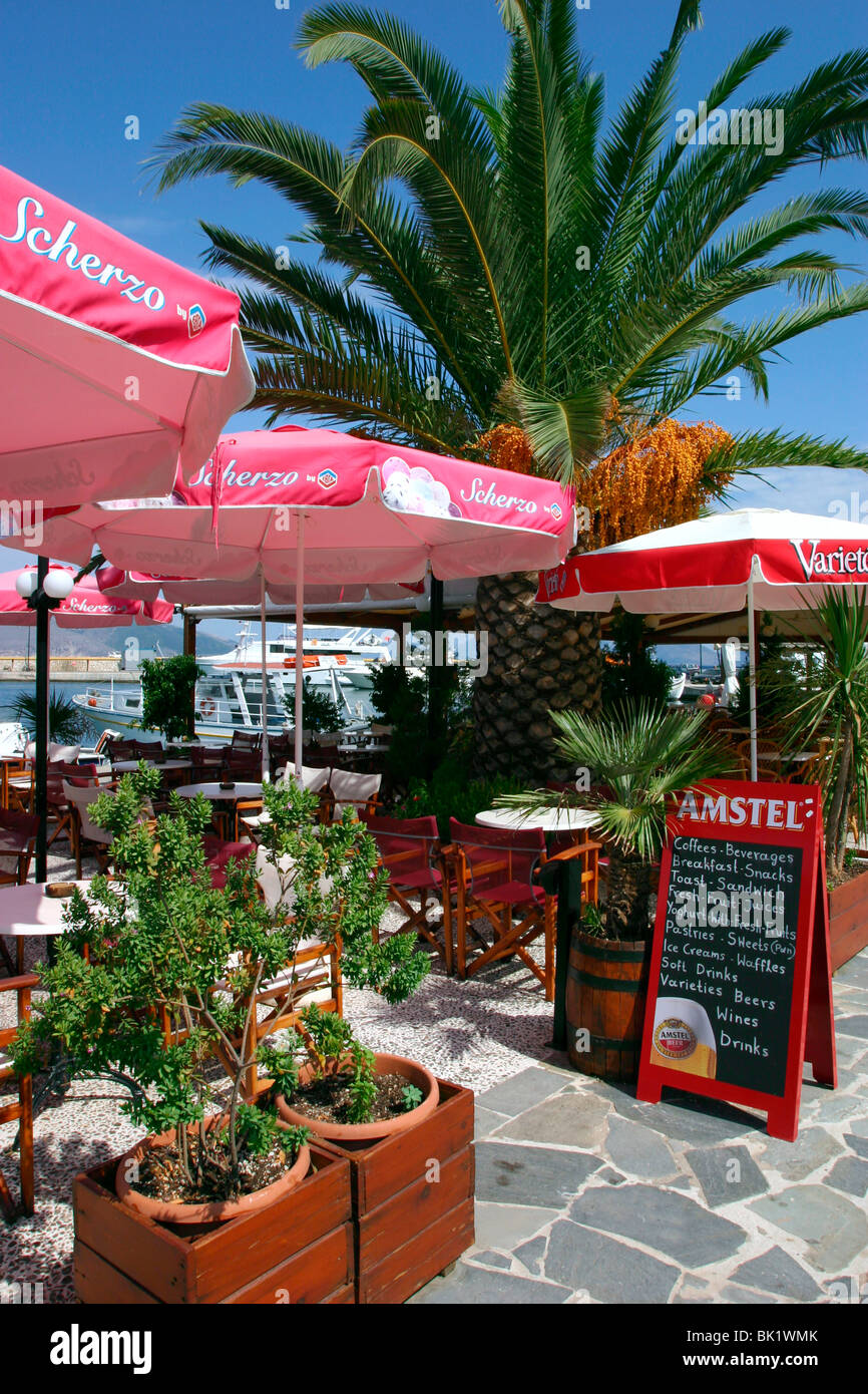 Cafe, Sami, Kefalonia, Greece Stock Photo - Alamy