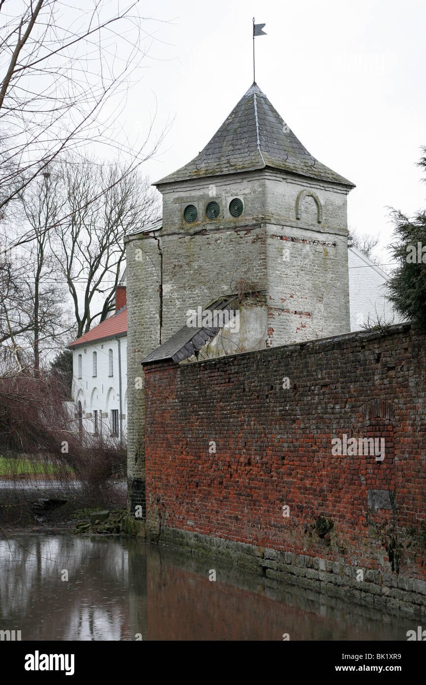 Castle in Baudour, Belgium Stock Photo - Alamy
