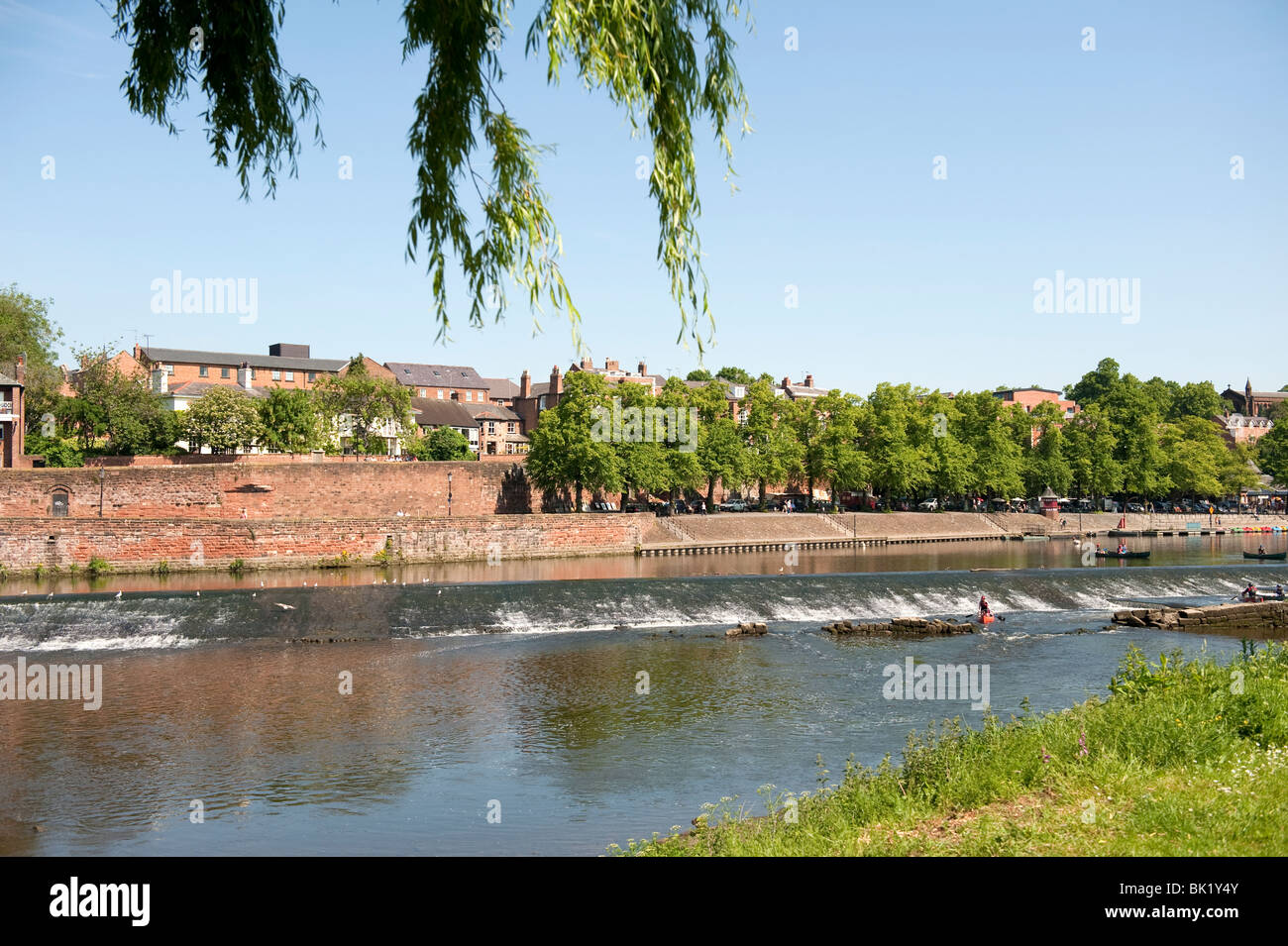 River Dee and Weir at Chester Cheshire UK Stock Photo - Alamy