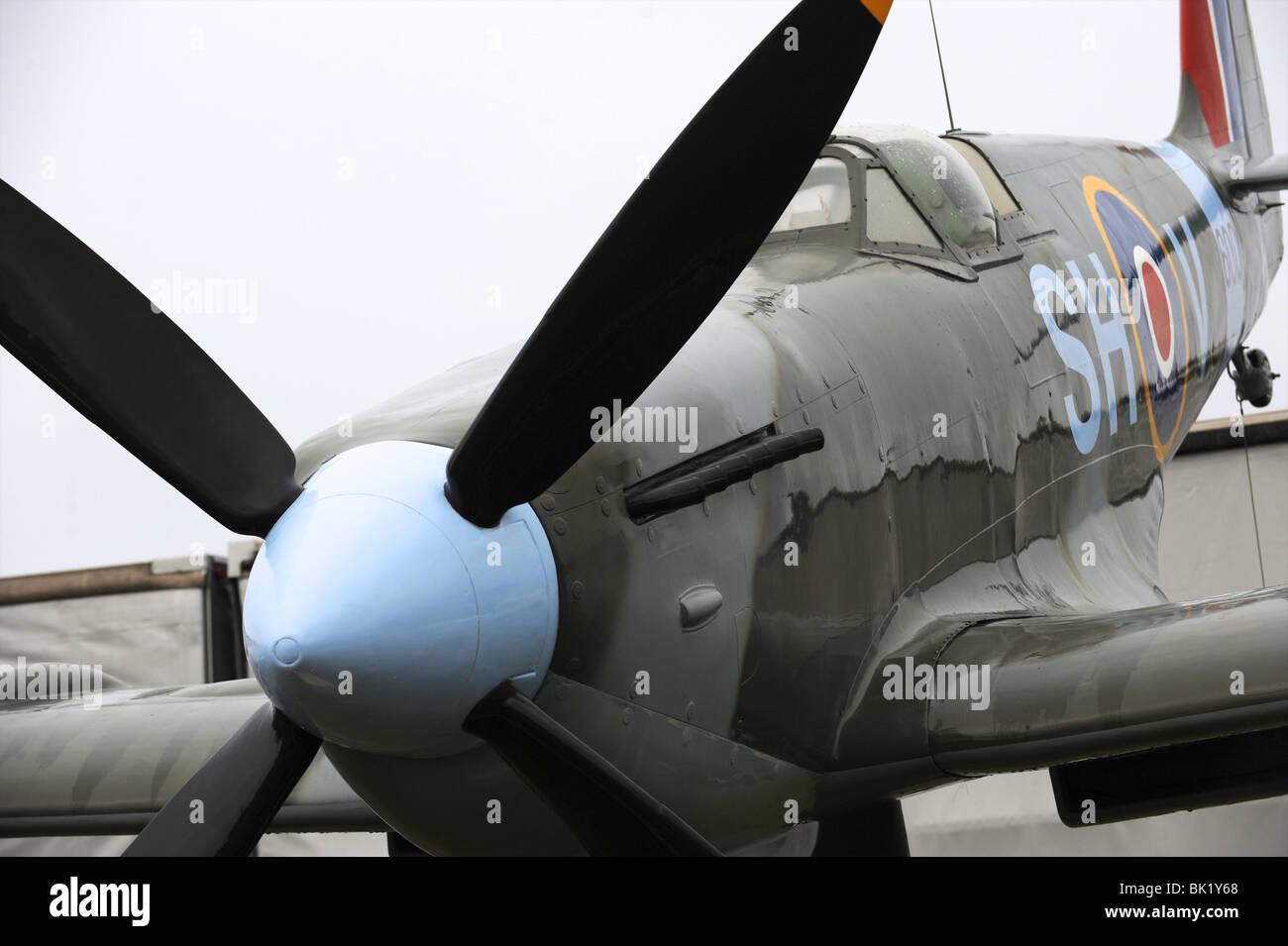 Spitfire gate Guardian at RAF Uxbridge Stock Photo - Alamy