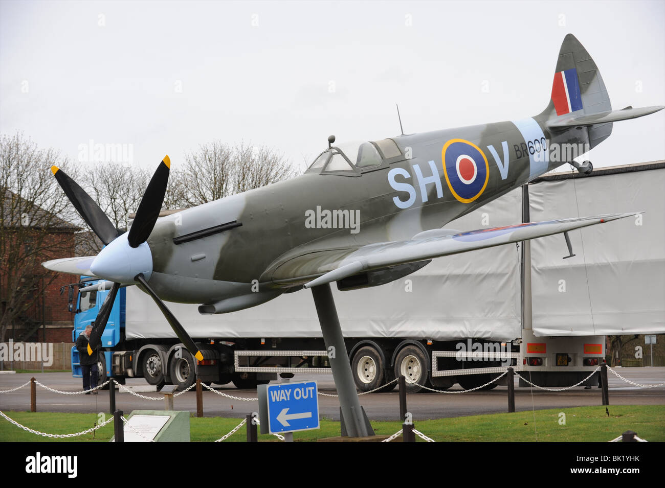Spitfire gate Guardian at RAF Uxbridge Stock Photo - Alamy