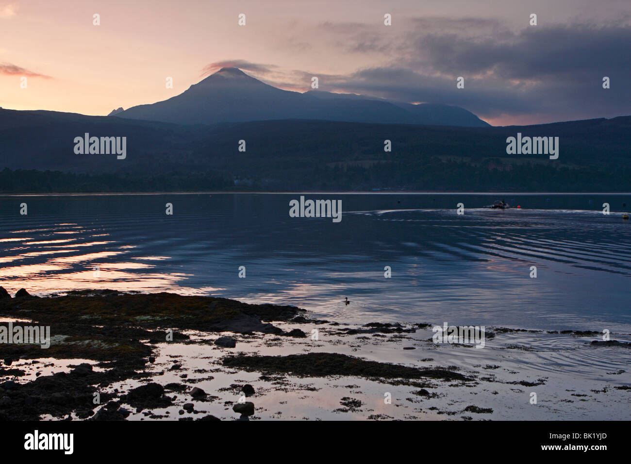 Goatfell across Brodick Bay, Arran, North Ayrshire, Scotland Stock ...