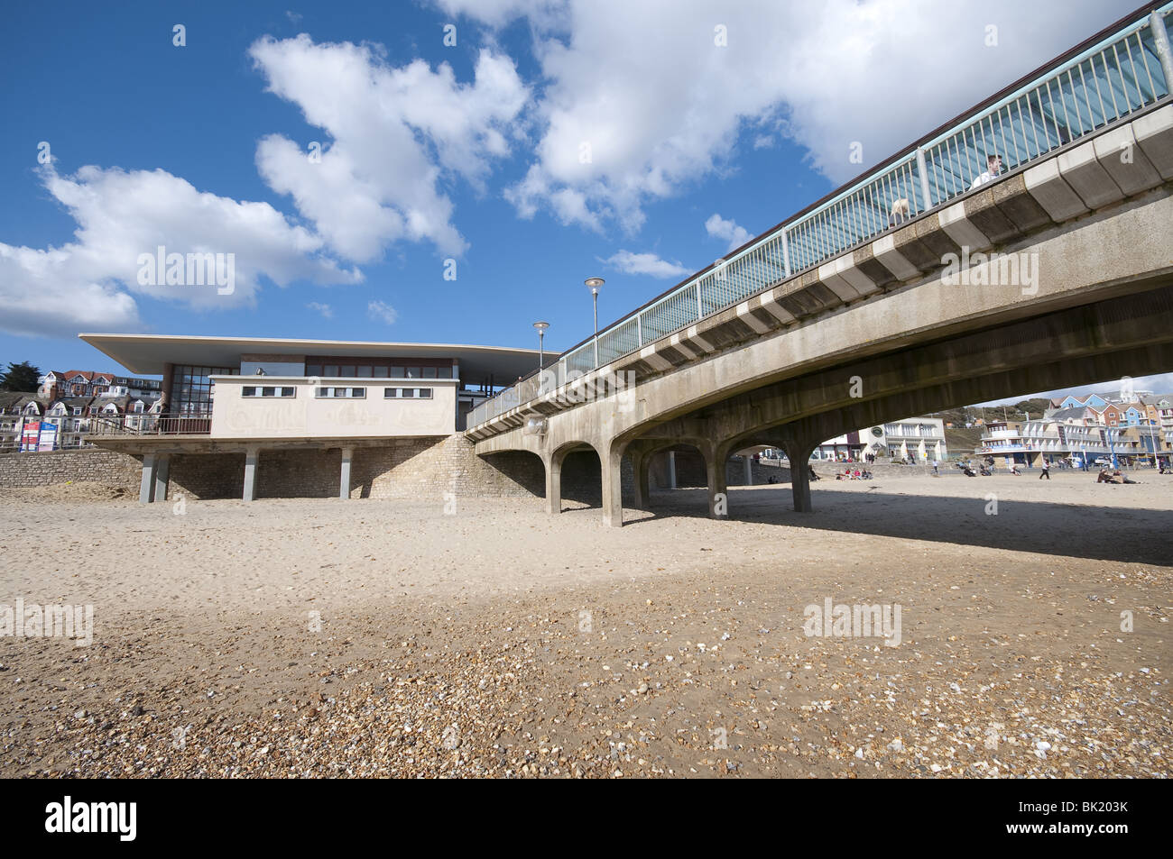 Boscombe Spa seafront and pier, near Bournemouth, Dorset, England, UK ...