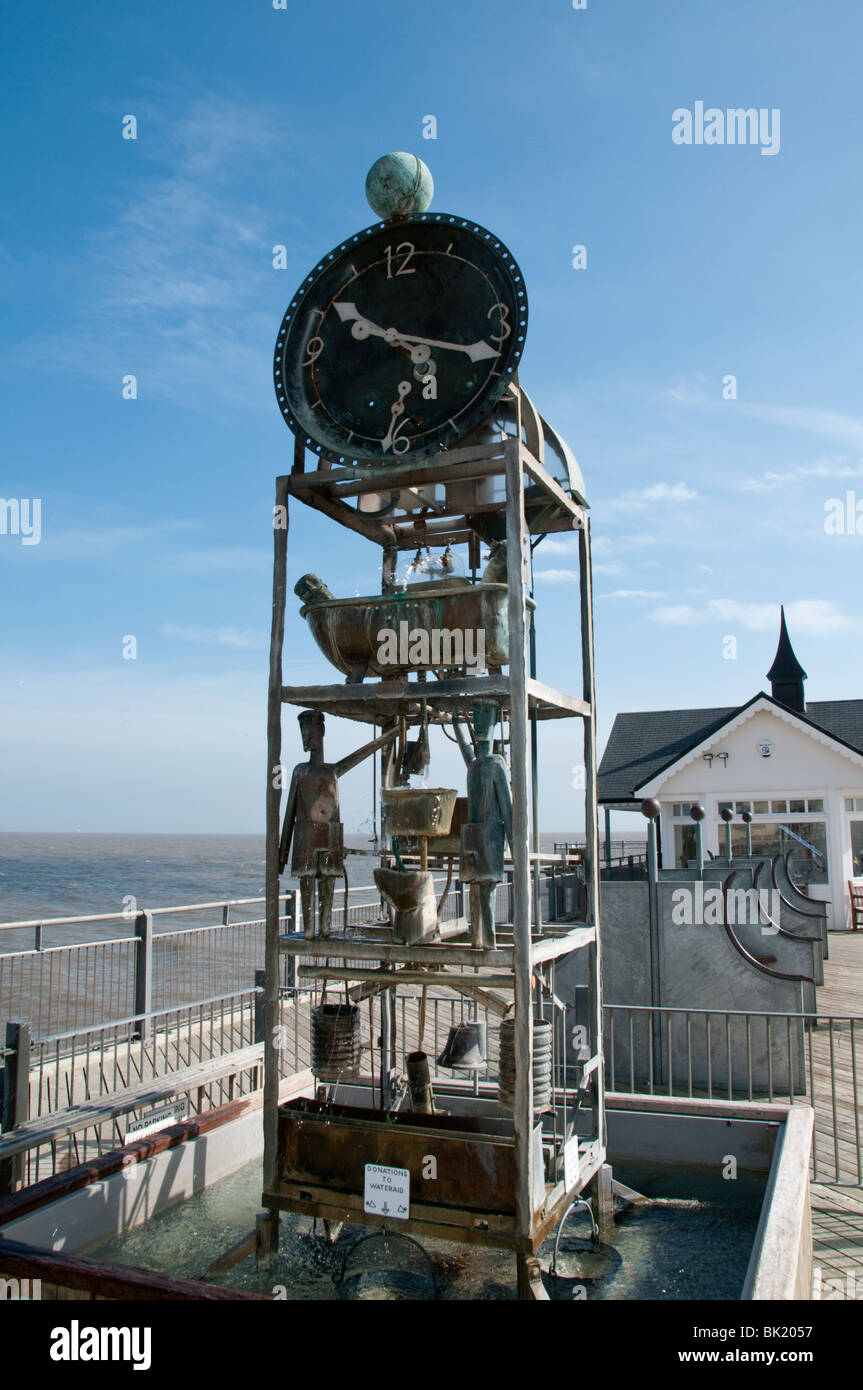 Southwold Pier Water Clock Suffolk Stock Photo - Alamy