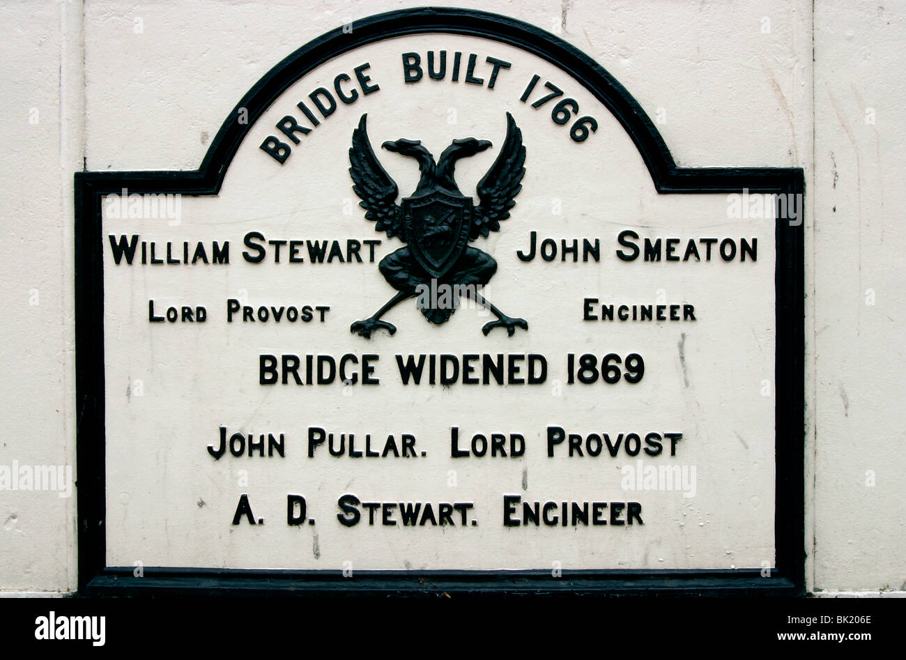 Old Bridge sign, Perth, Scotland Stock Photo - Alamy