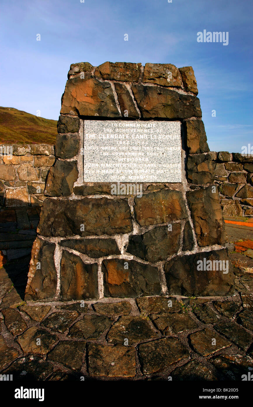Glendale Land Leaguers Memorial, Skye, Highland, Scotland Stock Photo ...