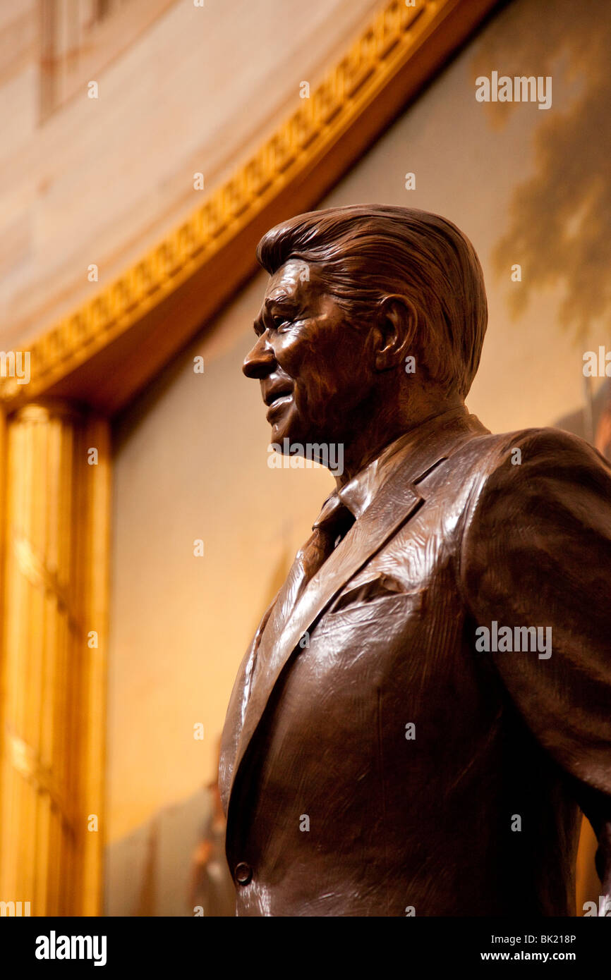 Ronald Reagan statue inside the US Capitol Building in Washington DC ...