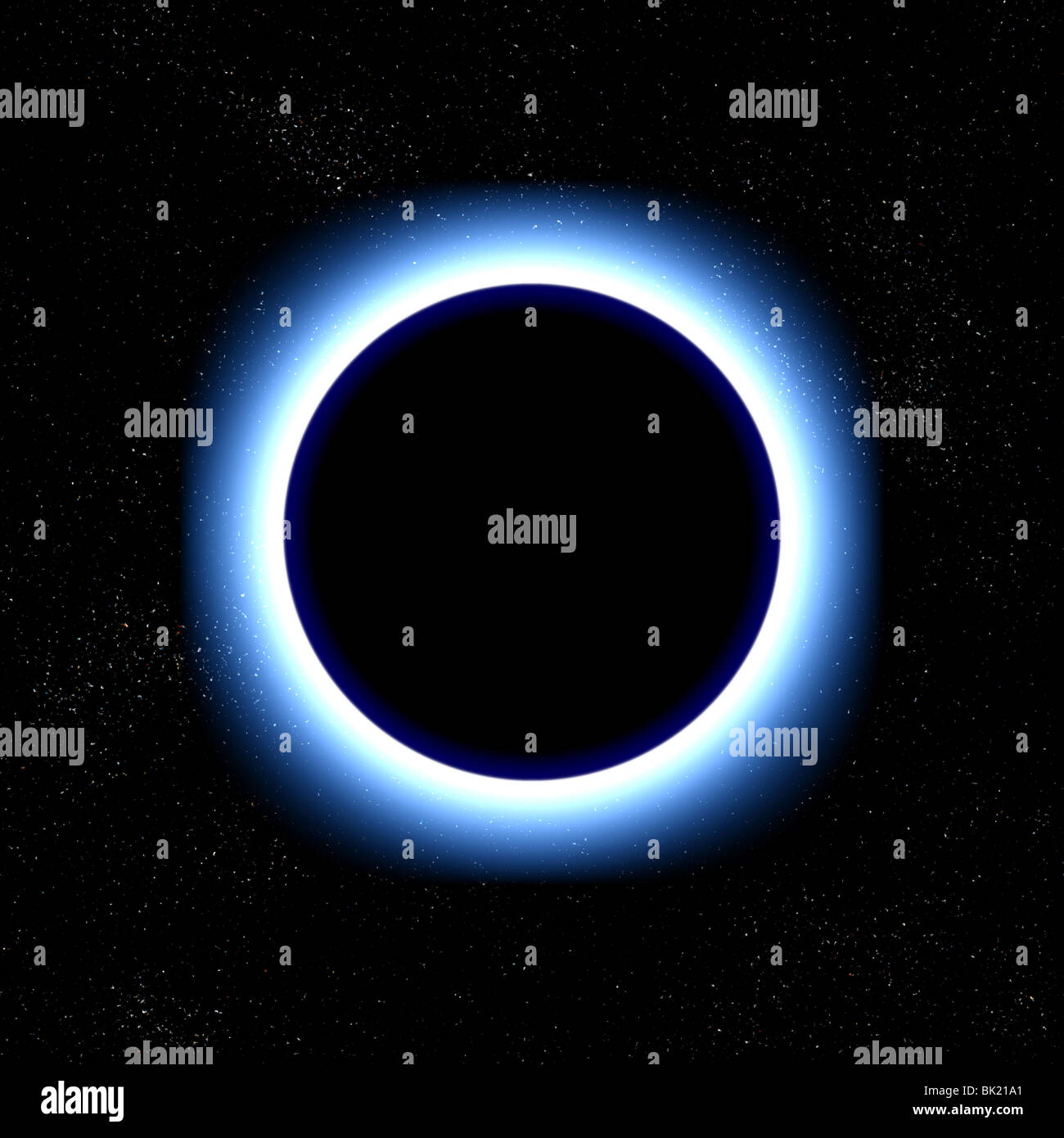 illustration of a total eclipse in space Stock Photo - Alamy