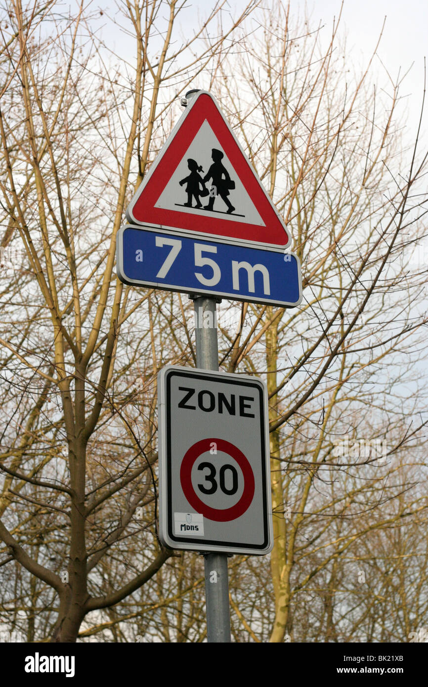 Belgian street sign belgium hi-res stock photography and images - Alamy