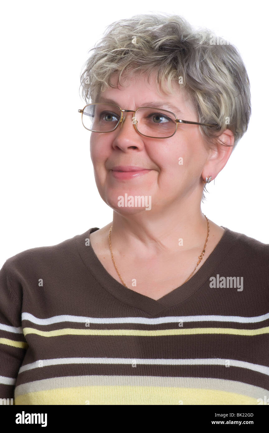 portrait on white - woman isolated on white background Stock Photo - Alamy
