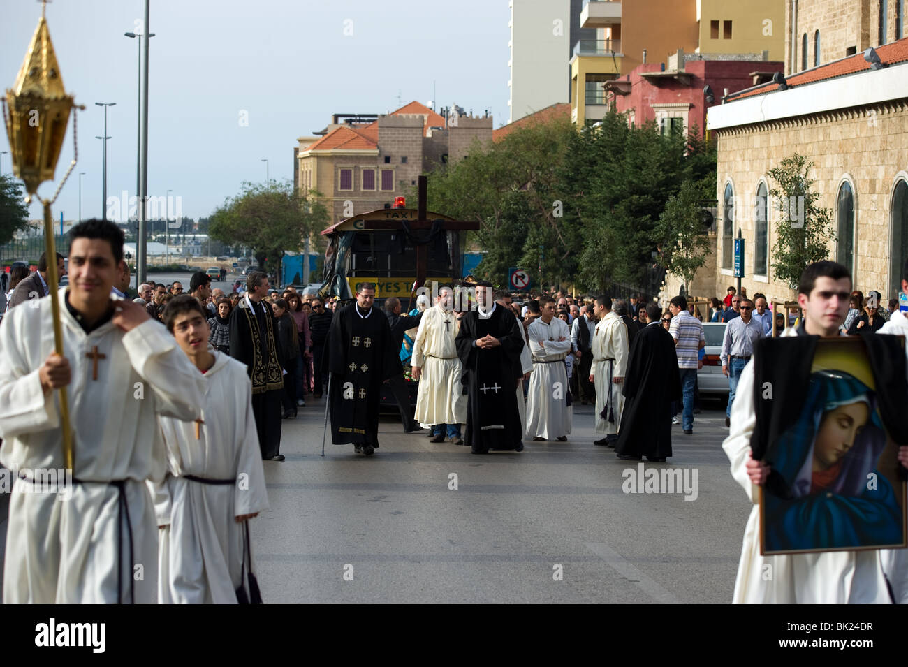 way of cross Beirut city center Lebanon Stock Photo - Alamy