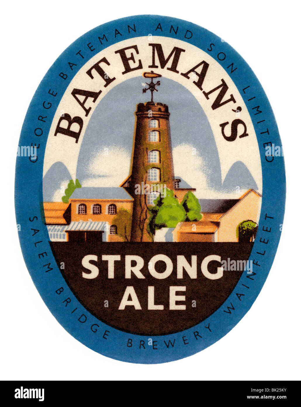 Old beer label for Bateman's Strong Ale, Wainfleet, Lincolnshire ...